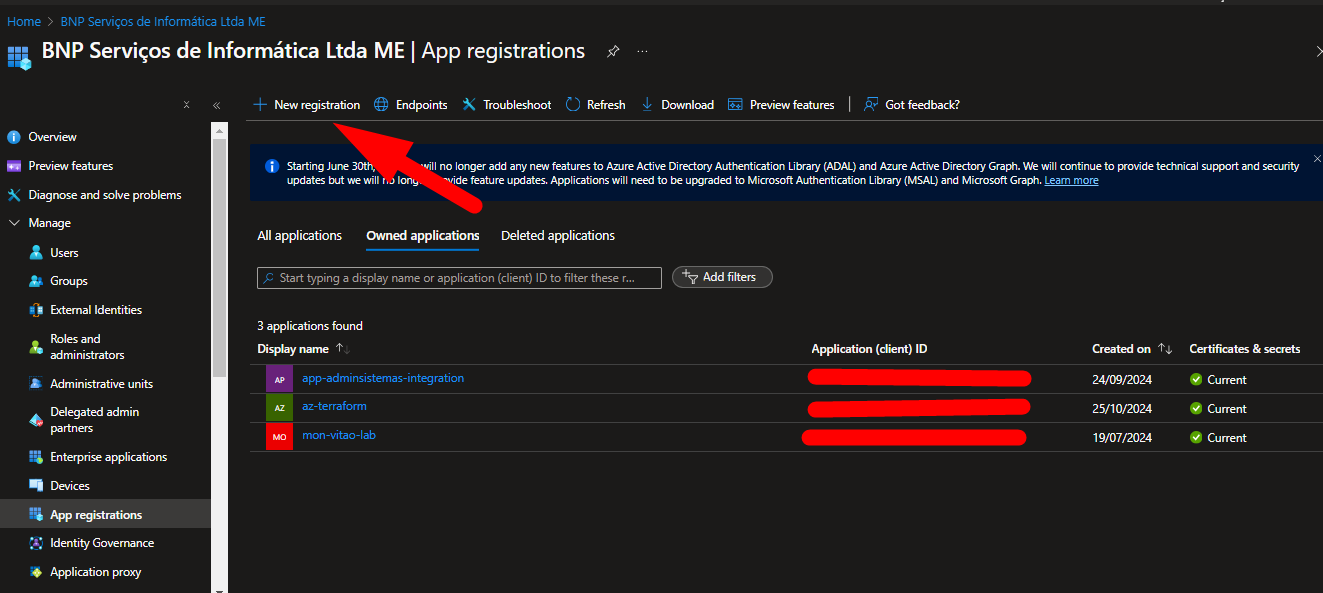 Integração ao Azure com Service Principal - 4Future